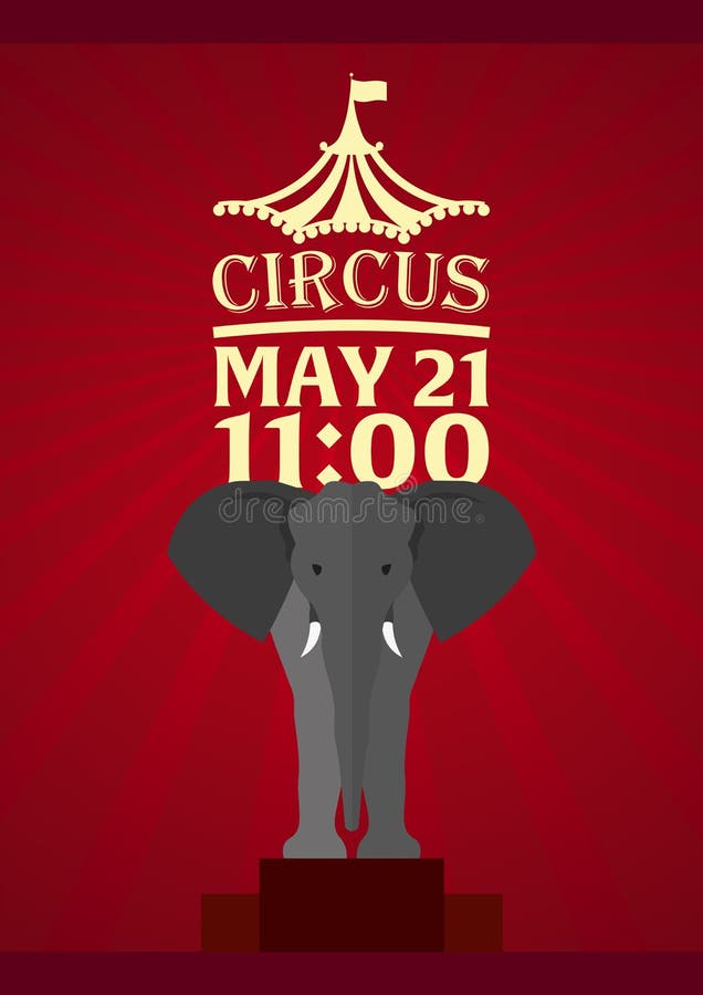 Circus Poster. Amazing Show. Vector Flat Illustration. Stock ...