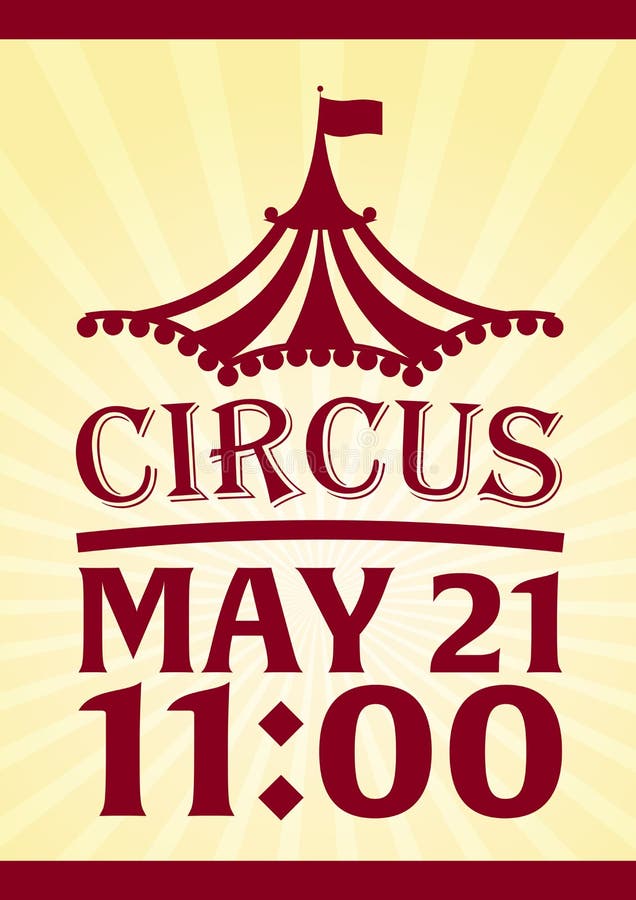 Circus Poster. Amazing Show. Vector Flat Illustration. Stock ...