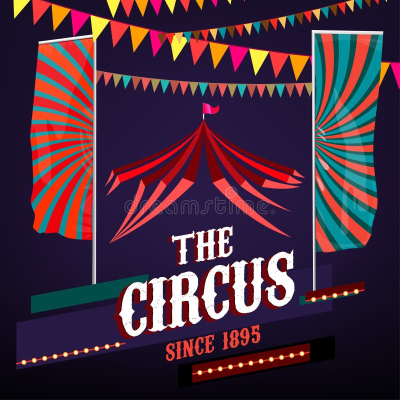 Circus Posters vintage stock vector. Illustration of premiere - 69303885