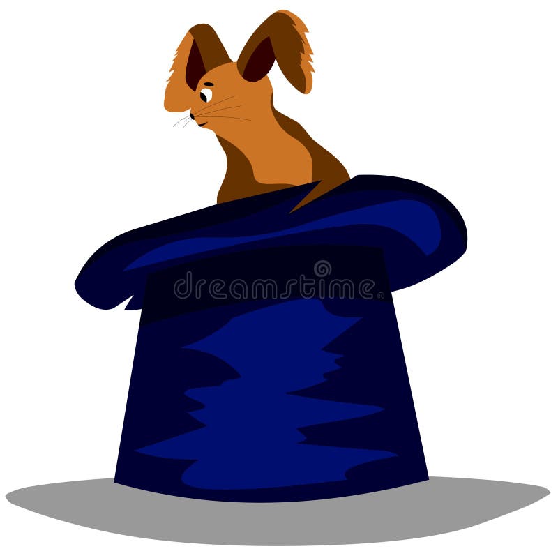 Circus rabbit in a top hat stock vector. Illustration of silhouette ...