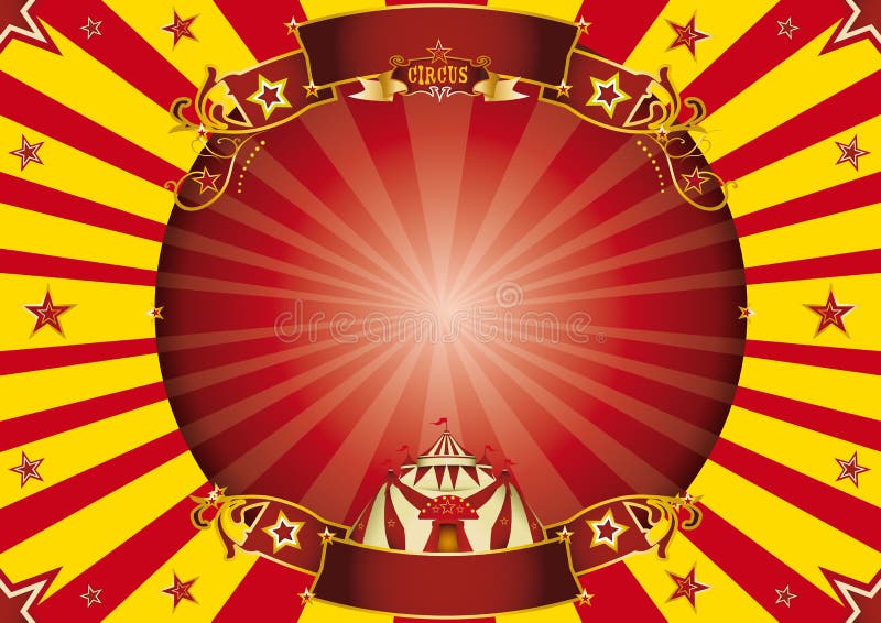 Circus Red and Yellow Horizontal Background Stock Vector - Illustration ...
