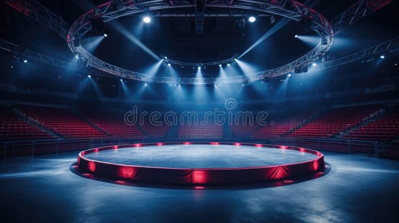 Circus Ring and Chairs for People. Circus Arena Stock Illustration ...