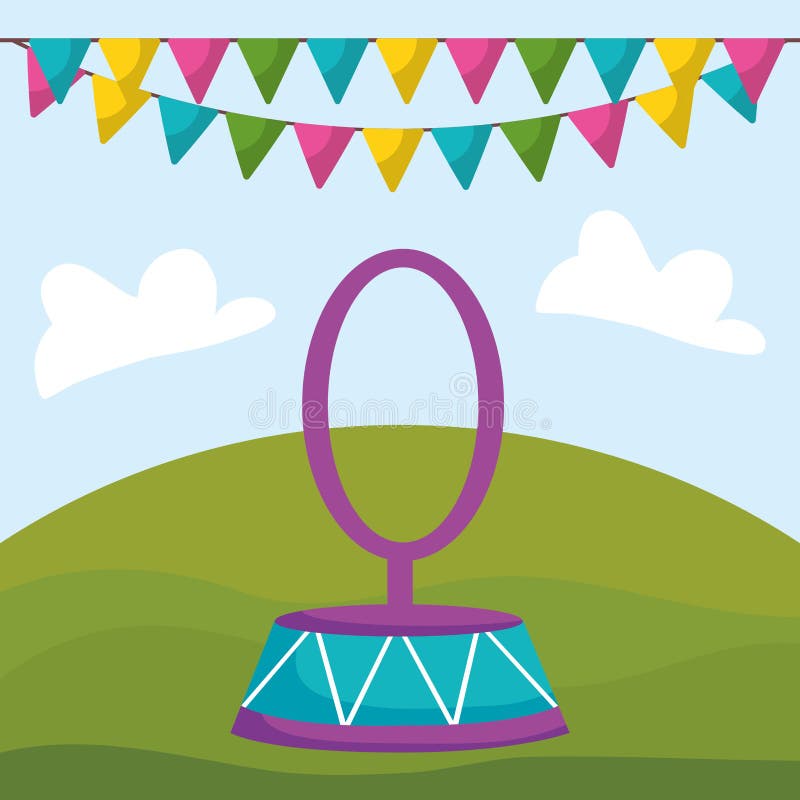 Circus ring isolated icon stock vector. Illustration of flat - 135390820