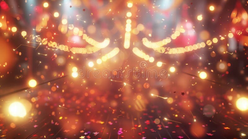 Circus Scene Blurred Background Featuring Colorful Tents Performance ...