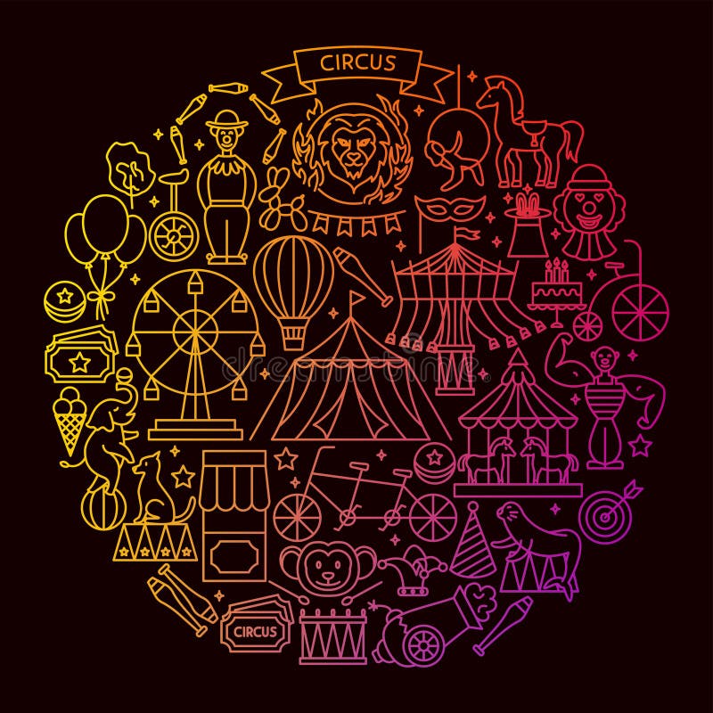 Entertainment Icon Circle Concept Stock Vector - Illustration of media ...