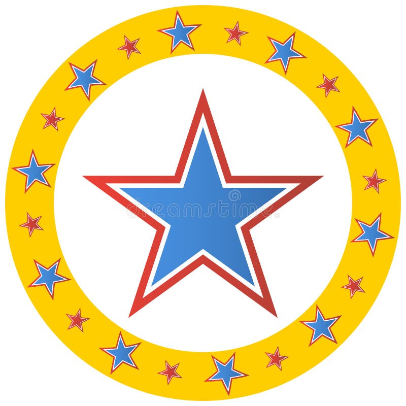 Circus Star Circle stock vector. Illustration of yellow - 77209857