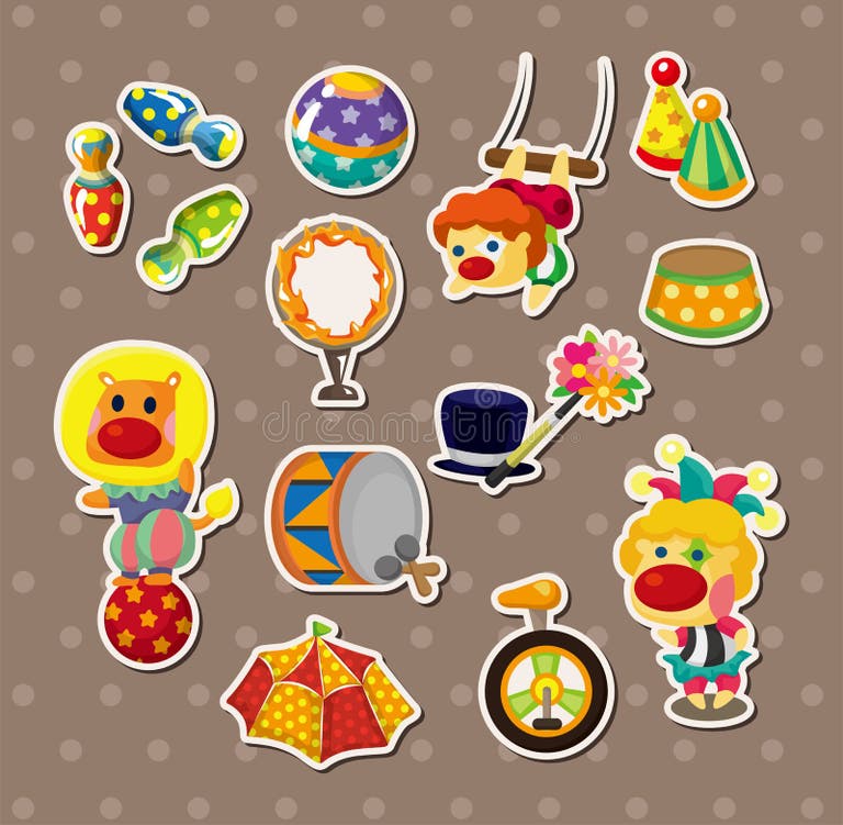 Circus Stickers Stock Illustrations – 432 Circus Stickers Stock ...