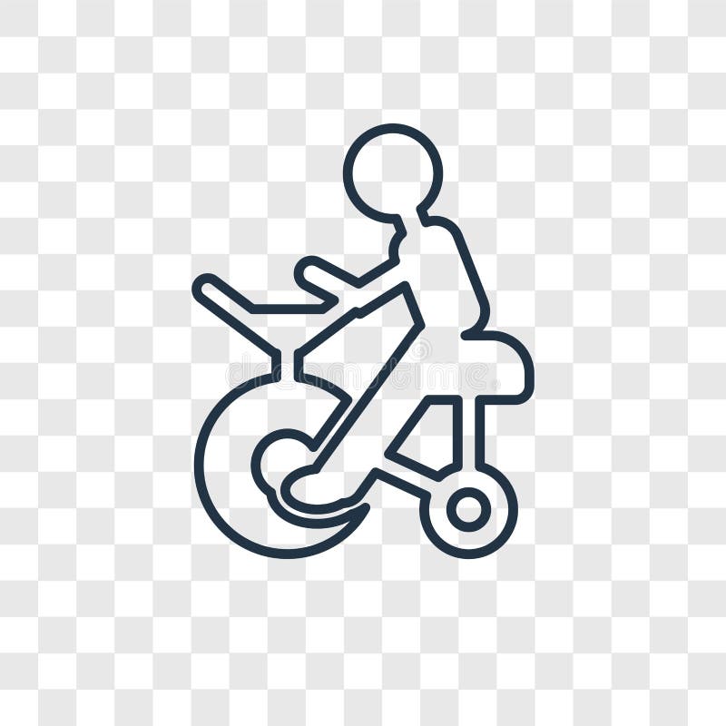 Circus Stunt Man Concept Vector Linear Icon Isolated on Transparent ...