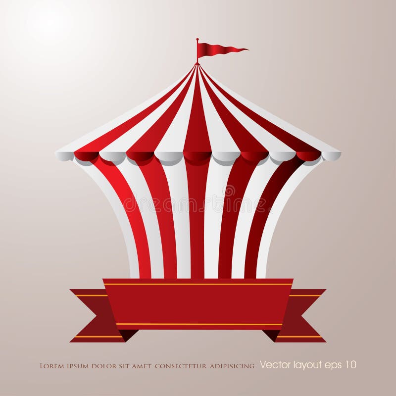 Red white circus stock vector. Illustration of amusement - 143375040