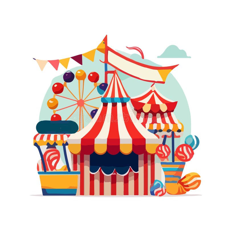 Circus Tent Poster Vector Abstract Background Stock Vector ...