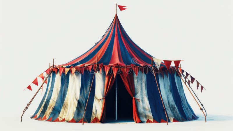 Circus Tent - Red and White Stripes Stock Image - Image of touring ...