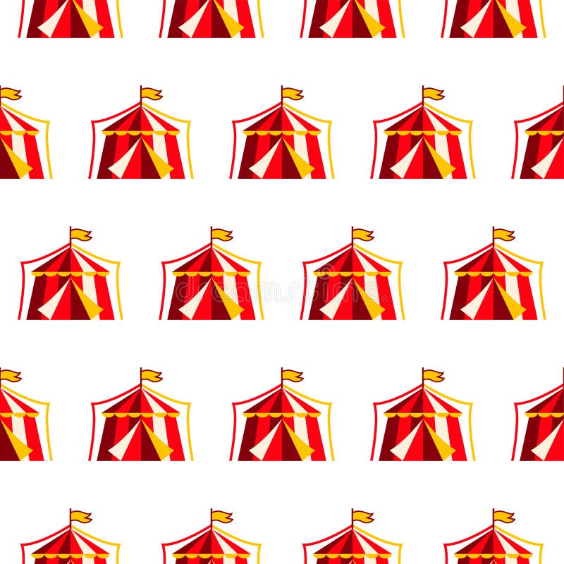 Circus Tent Seamless Pattern Stock Vector - Illustration of ...