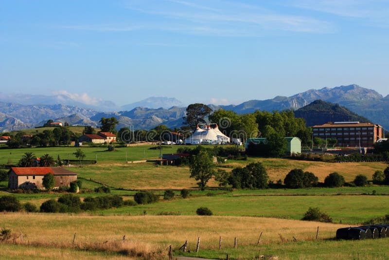 Circus in Rubayo, Spain stock photo. Image of scenery - 61830970