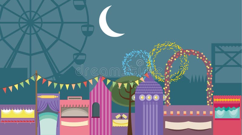 Happy Fair day stock vector. Illustration of happy, carousel - 95130210