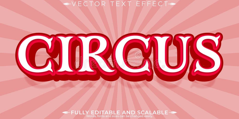 Retro Circus Font Editable Stock Illustrations – 122 Retro Circus Font ...