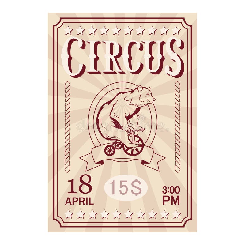 Circus Ticket. Carnival Poster Stock Vector - Illustration of post ...