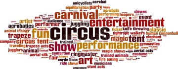 Circus word cloud stock vector. Illustration of amusement - 148434202