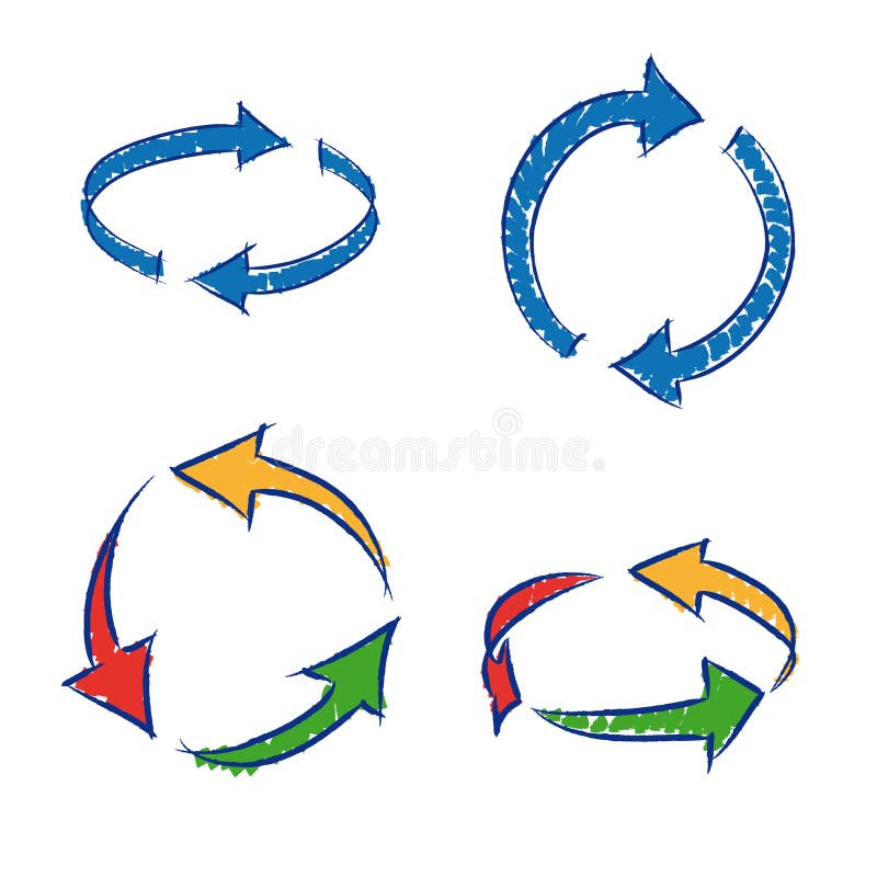 Cirkel pijlen vector illustratie. Illustration of cirkel - 22251652