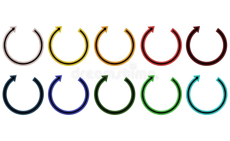 Cirkel Pijlen stock illustratie. Illustration of geïsoleerd - 7210659