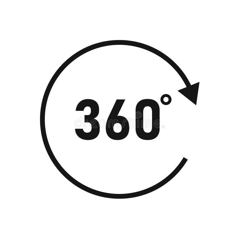Cirkelvectorpictogram Van 360 Graden Rond Symbool Vector Illustratie ...