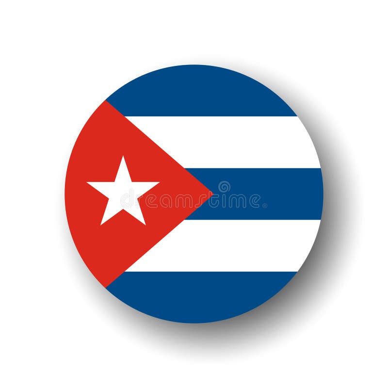 Cirlce vector flag of Cuba stock vector. Illustration of isometric ...