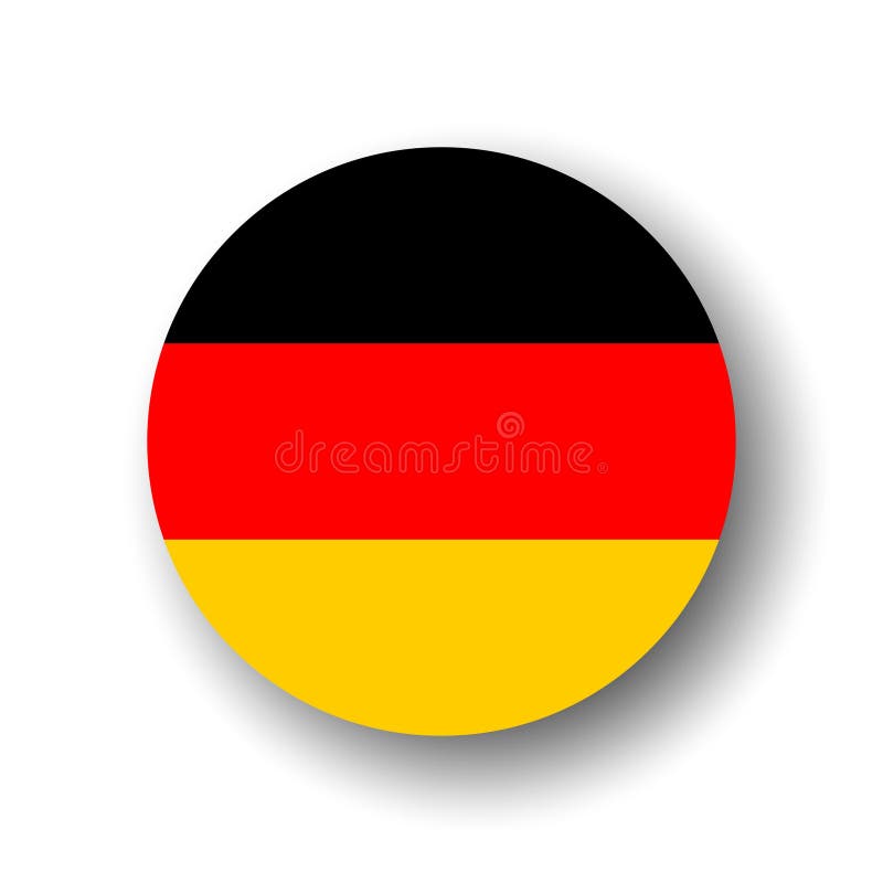 Cirlce Vector Flag of Germany Stock Vector - Illustration of world ...