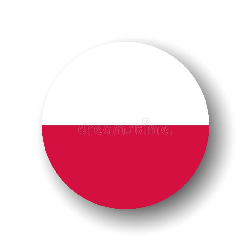 Cirlce Vector Flag of Poland Stock Vector - Illustration of isolated ...