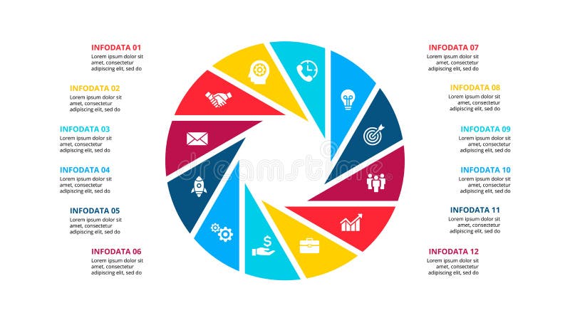 Cirle Infographic with 3 Options or Steps. Abstract Flat Element of ...