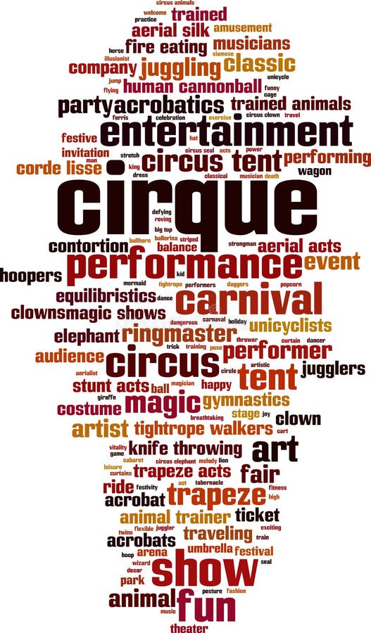 Cirque word cloud concept stock vector. Illustration of acrobats ...