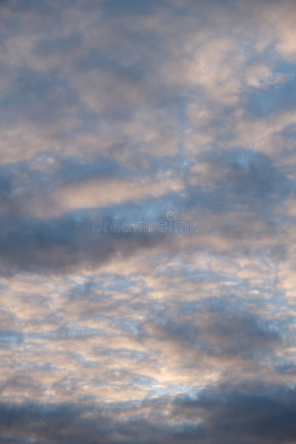 Cirrocumulus Clouds during Sunset Background Stock Image - Image of ...