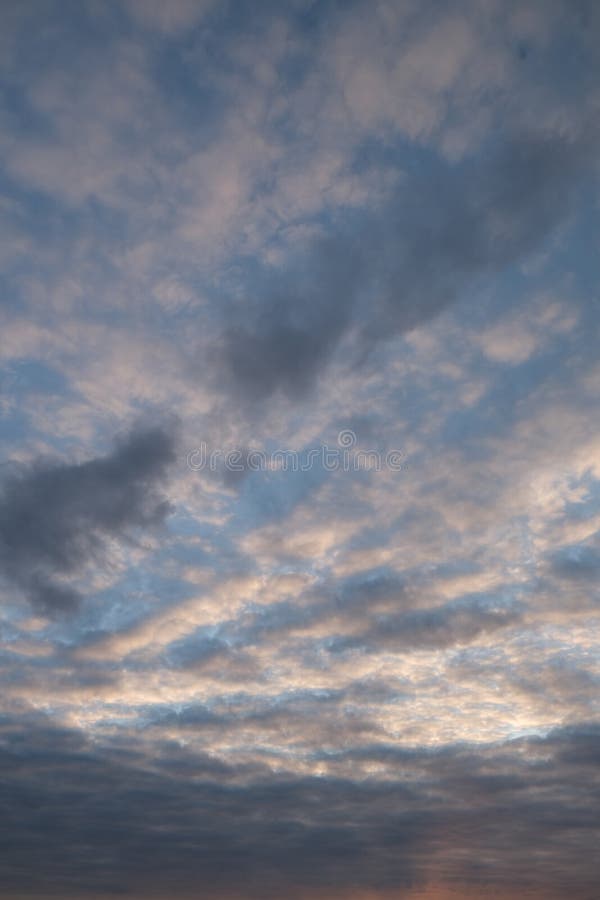 Cirrocumulus Clouds during Sunset Background Stock Photo - Image of ...