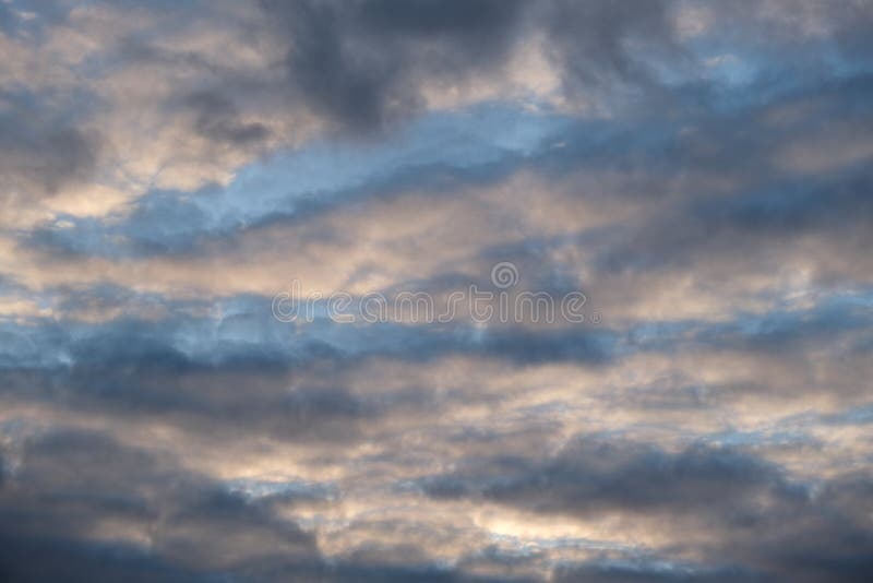 Cirrocumulus Clouds during Sunset Background Stock Photo - Image of ...