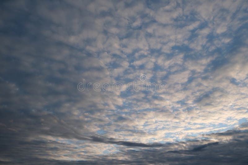 Cirrocumulus Clouds during Sunset Background Stock Photo - Image of ...