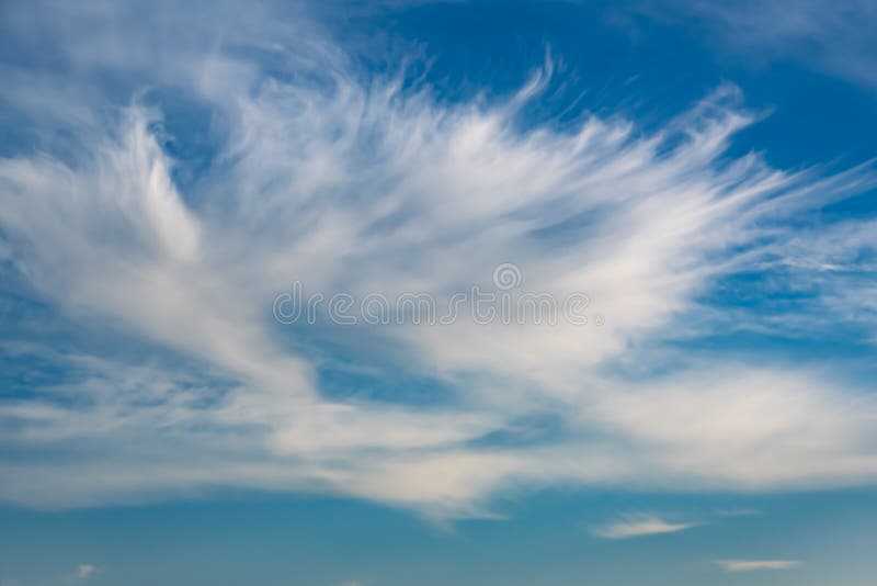 Cirrostratus Clouds, Feathery Cloud, Curl Cloud In Blue Sky With Stock Photo - Image of cirrus ...