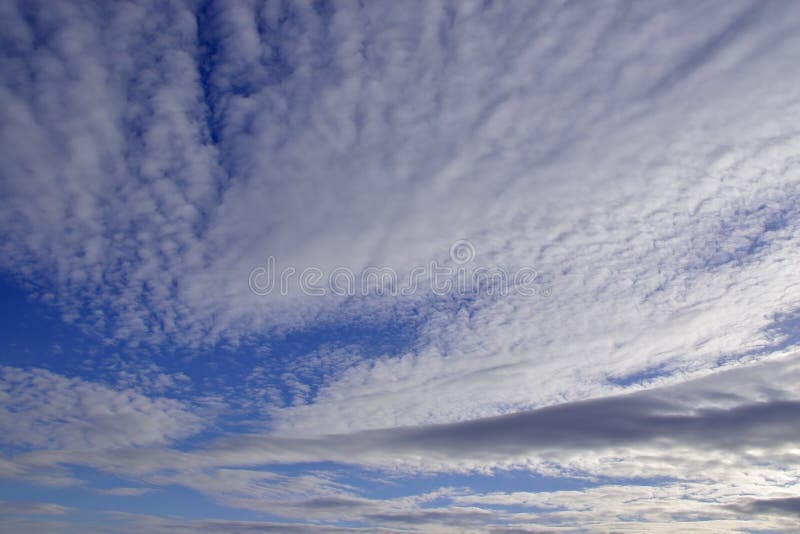 Cirrostratus Clouds in the Blue Spring Sky Stock Photo - Image of ...