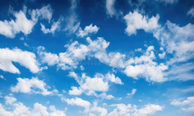 Bright Blue Sky with White Clouds, Generated by Artificial Intelligence ...