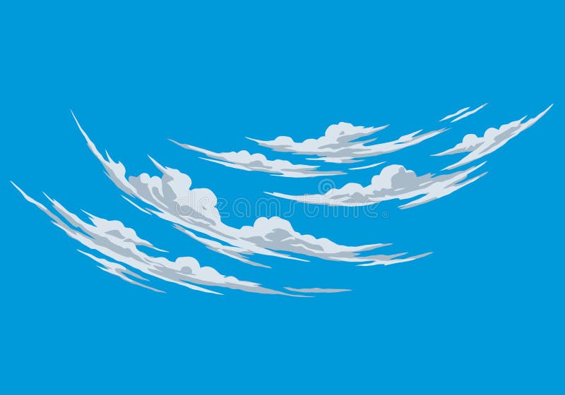 Cirrus clouds clipart. stock photo. Illustration of pattern - 359583378