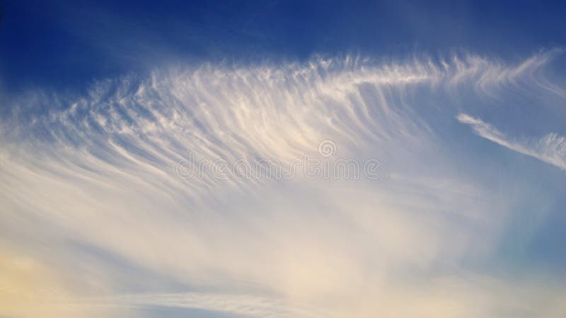 Cirrus High Clouds Formations and Textures in the Blue Sky Stock Photo ...