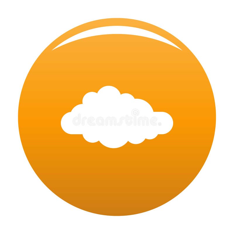 Cirrus icon vector orange stock vector. Illustration of symbol - 117996069