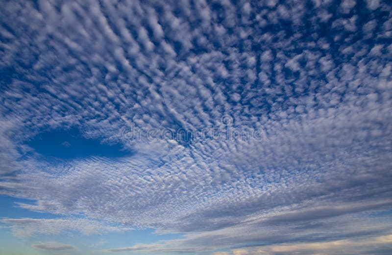 Cirrus and Layered Clouds in the Sky Stock Photo - Image of nature ...