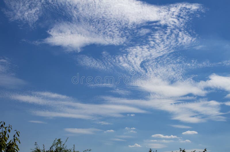Cirrus Stratus Clouds Against a Blue Sky Stock Image - Image of nature ...