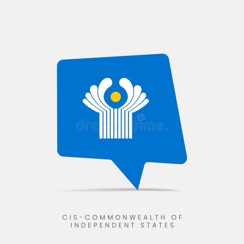CIS-Commonwealth of Independent States Flag Bubble Chat Icon Stock ...