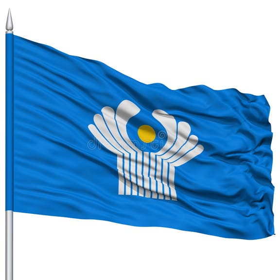 CIS Flag on Flagpole stock illustration. Illustration of countries ...