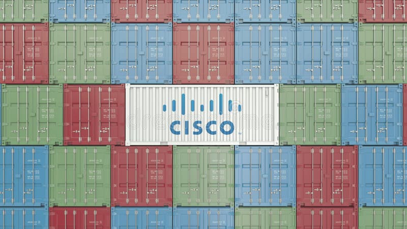 Cisco Corporate Logo on an Industrial Container. Editorial Rendering ...