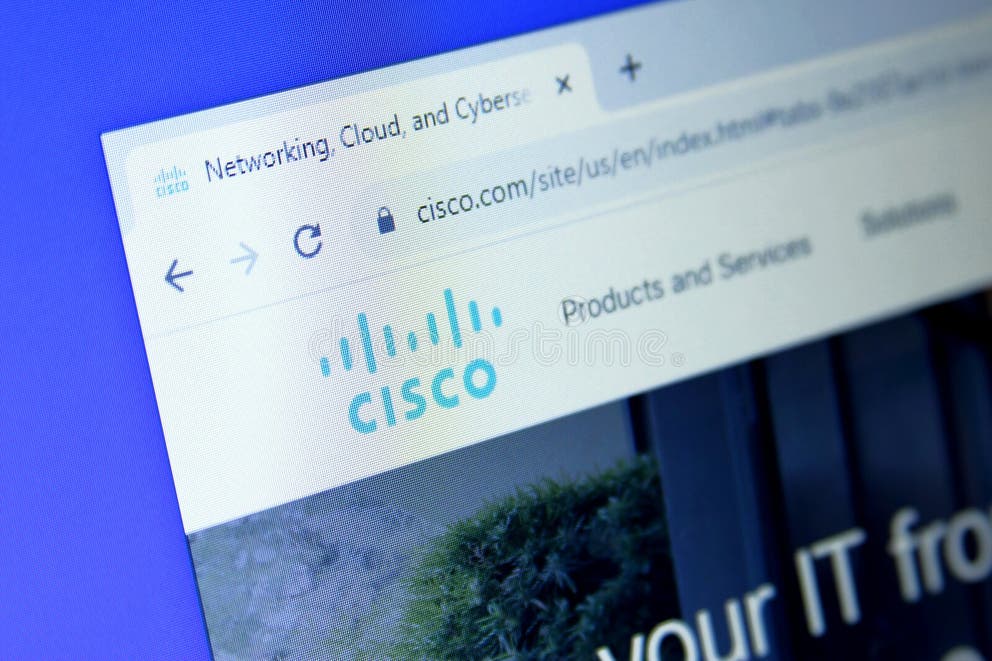 Cisco Systems company logo editorial image. Image of computer - 297211255