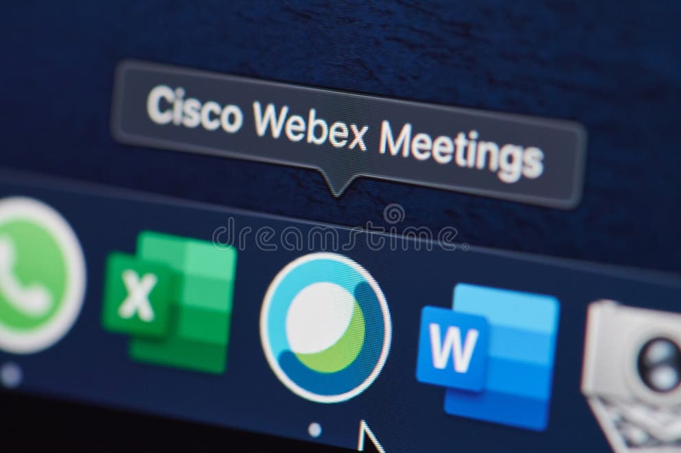Cisco Webex Meeting Program Editorial Stock Photo - Image of ...