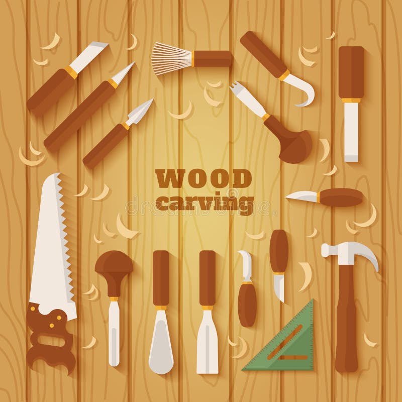 Wood Carving Tools Clipart