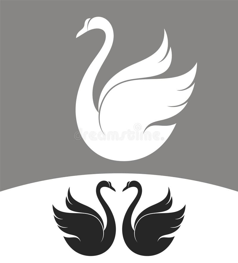 Cisne ilustración del vector. Ilustración de vector, aislado - 41389758