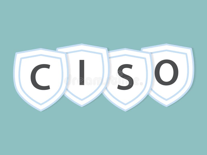 CISO Chief Information Security Officer Written on Shield Icons Stock ...