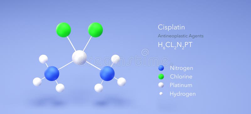 Cisplatin Molecule, Molecular Structures, Chemotherapy Medication, 3d ...